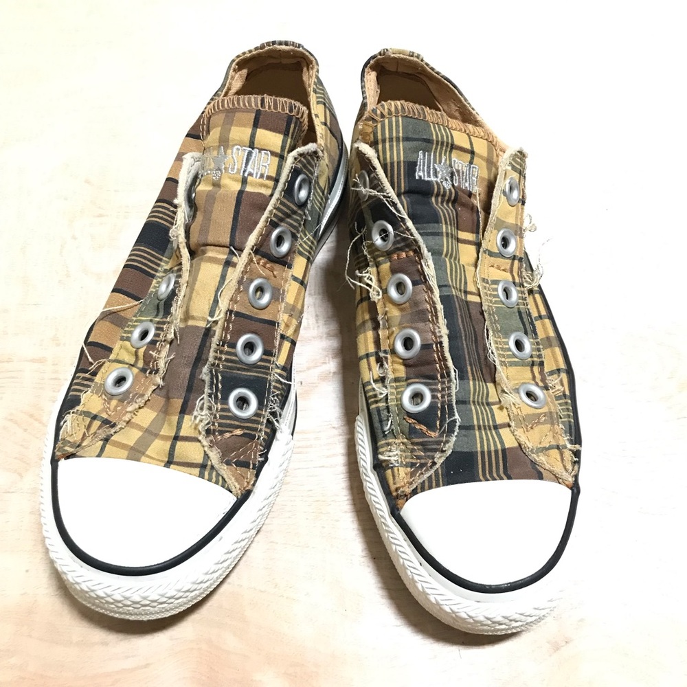 Converse Unisex Military Plaid Shoe Sneakers - Gem